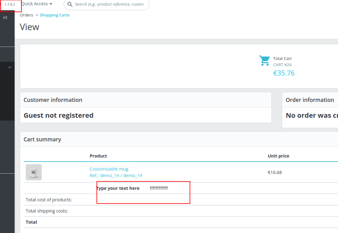prestashop 1.7 customization field doesn't appear in backoffice order · Issue #28041 ...