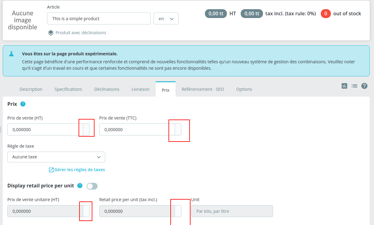 BO - Product page V2 & V1 - The alternative currency symbol is not displayed in the product V2 ...