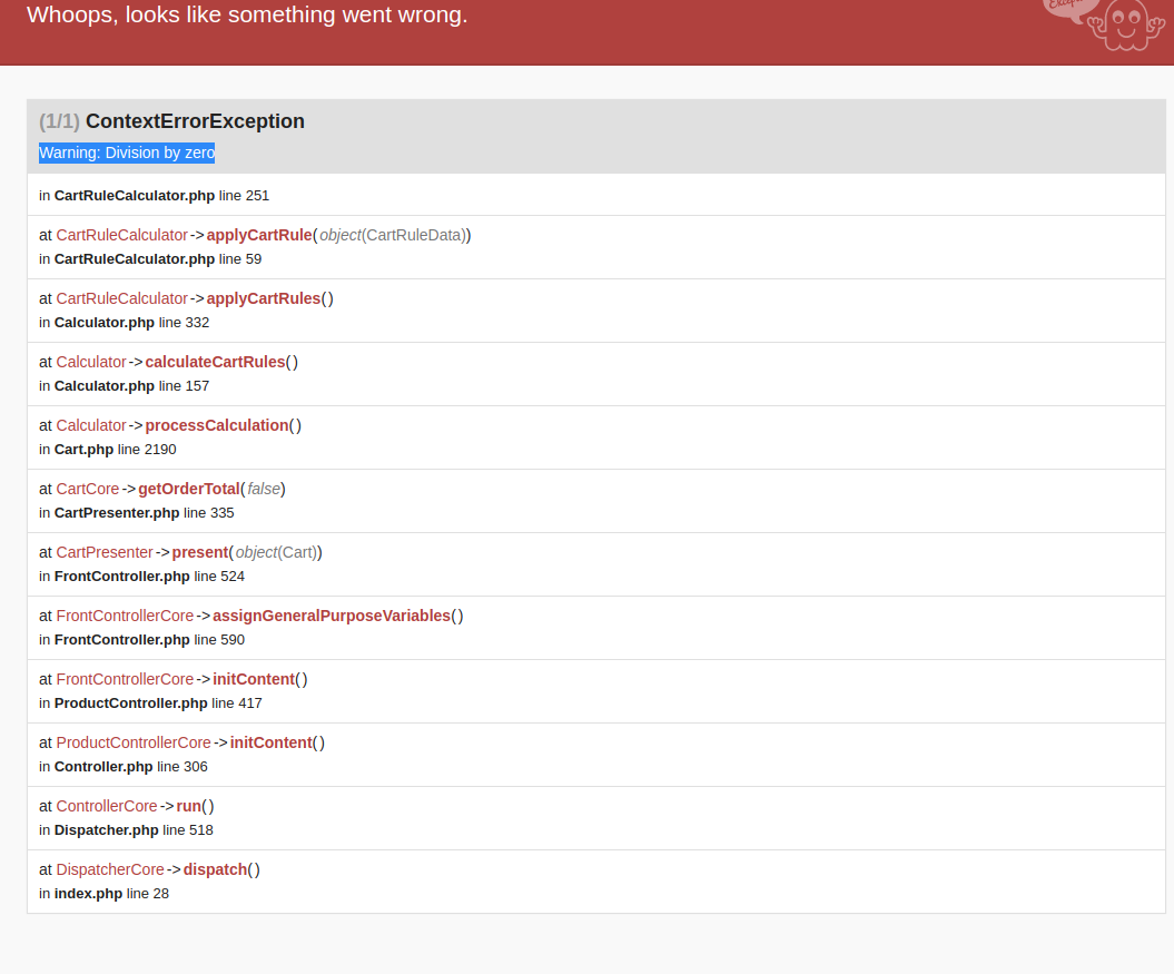 Exception error when multiple cart rules added · Issue #15041 · PrestaShop/PrestaShop · GitHub