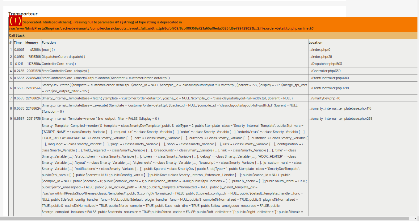 [PHP8.1] An exception is displayed in the FO > Order history > details · Issue #28630 ...