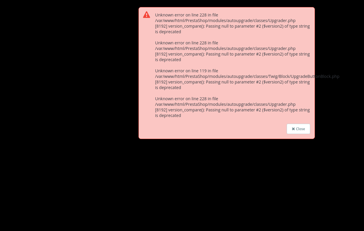 [PHP8.1] Autoupgrade is not compatible with php8.1 · Issue #28631 · PrestaShop/PrestaShop · GitHub