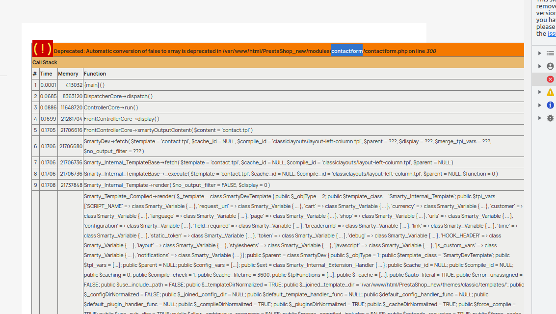 [PHP8.1] The module ps_contactform is not compatible with php8.1 · Issue #28632 · PrestaShop ...