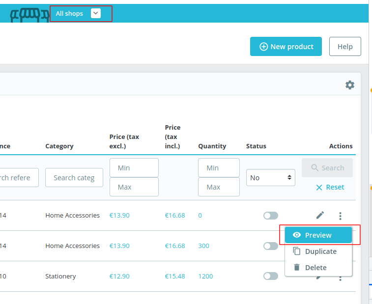 MultiShop product list v2 bugs · Issue #29709 · PrestaShop/PrestaShop · GitHub