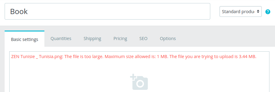 BO - Product V2 - No validation while uploading product image more than defined size limit ...