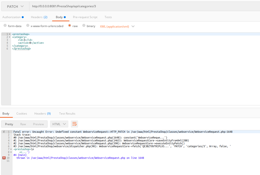 [PHP8.1]/[PHP8.0] PATCH for endpoint /api/products/{product_id}/ and /api/categories/{category ...
