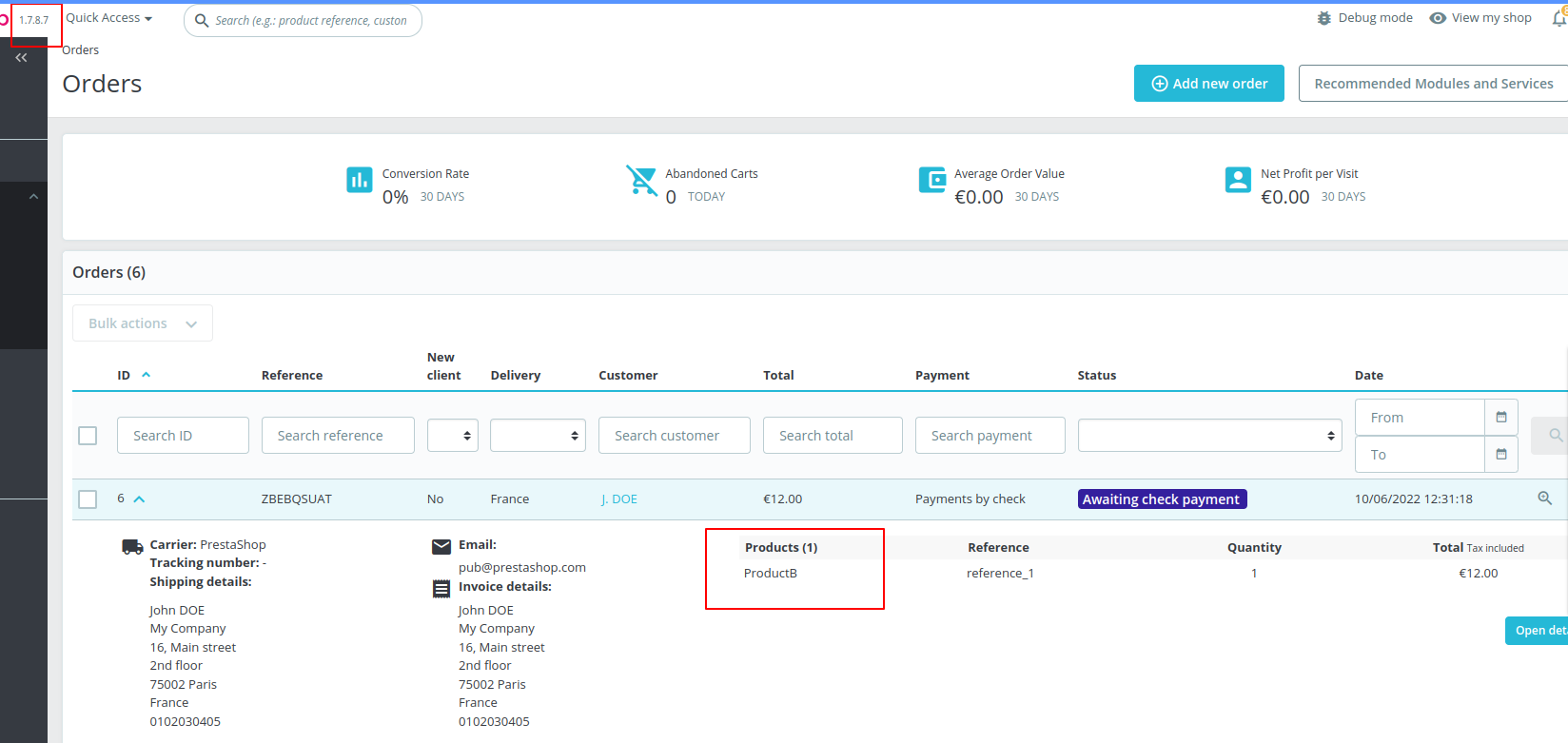 BO - Products - An exception is displayed after deleting a product created with V1 · Issue ...
