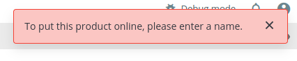 BO - Monitoring page - An exception is displayed when we try to enable a product with empty Name ...