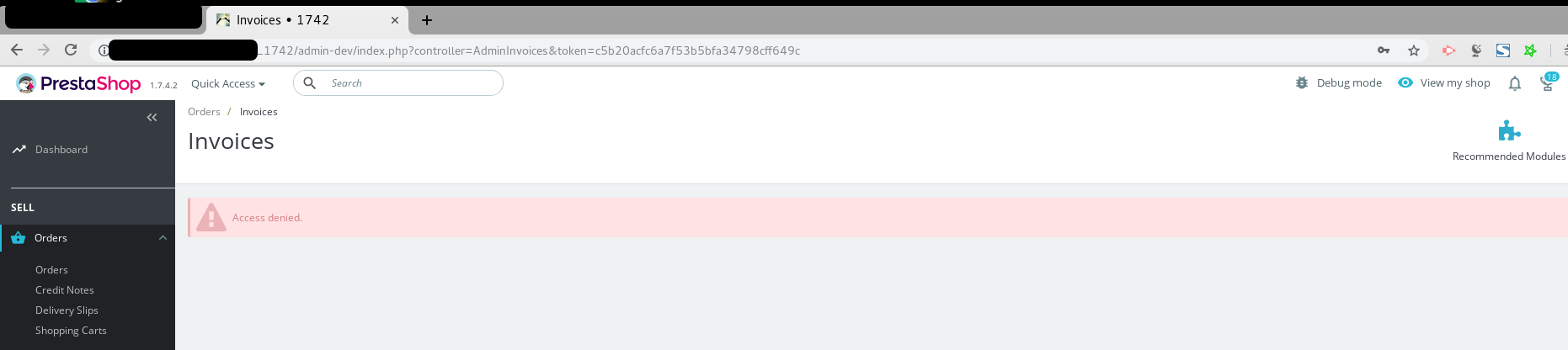 Dedicated "Access denied" page · Issue #10712 · PrestaShop/PrestaShop · GitHub