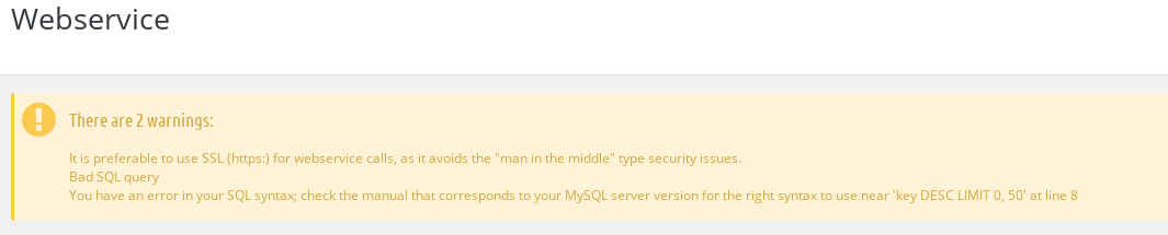Webservice page - Sorting by Key causes an exception · Issue #11178 · PrestaShop/PrestaShop · GitHub