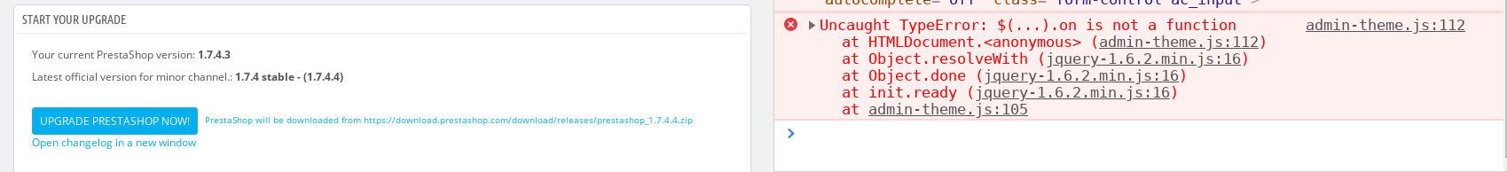 Impossible to update 1.7.4.4 · Issue #11347 · PrestaShop/PrestaShop · GitHub