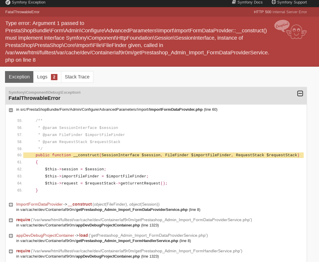 Bug in the page Import · Issue #11753 · PrestaShop/PrestaShop · GitHub