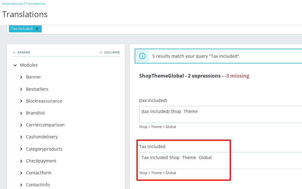 How to translate "Tax excl." for the front-office? · Issue #12186 ...