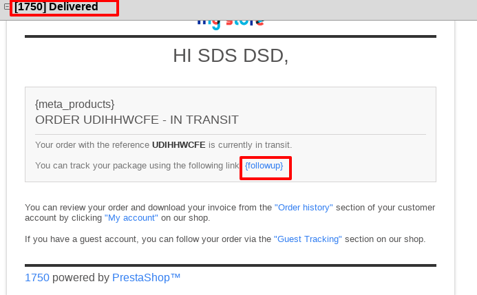 Blank {followup} placeholder in the 'in-transit' template · Issue #12592 · PrestaShop/PrestaShop ...