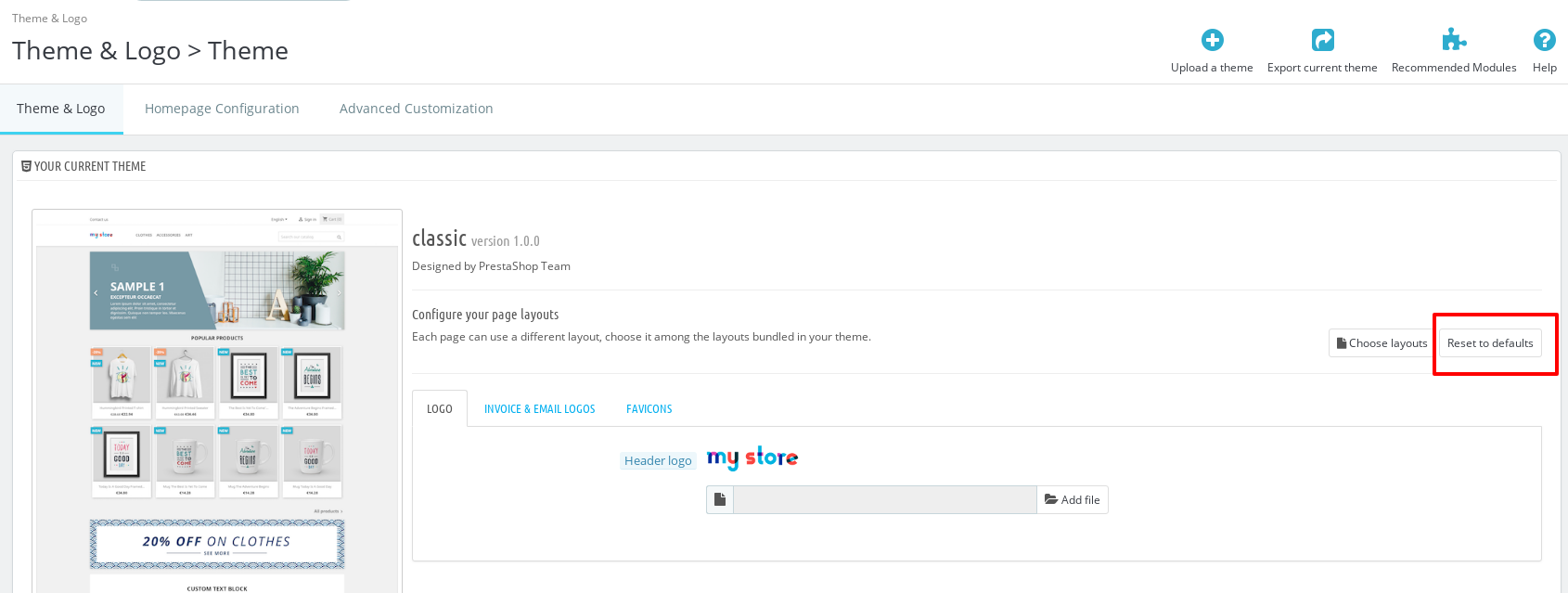 CMS Layout not showing at theme options · Issue #12729 · PrestaShop ...
