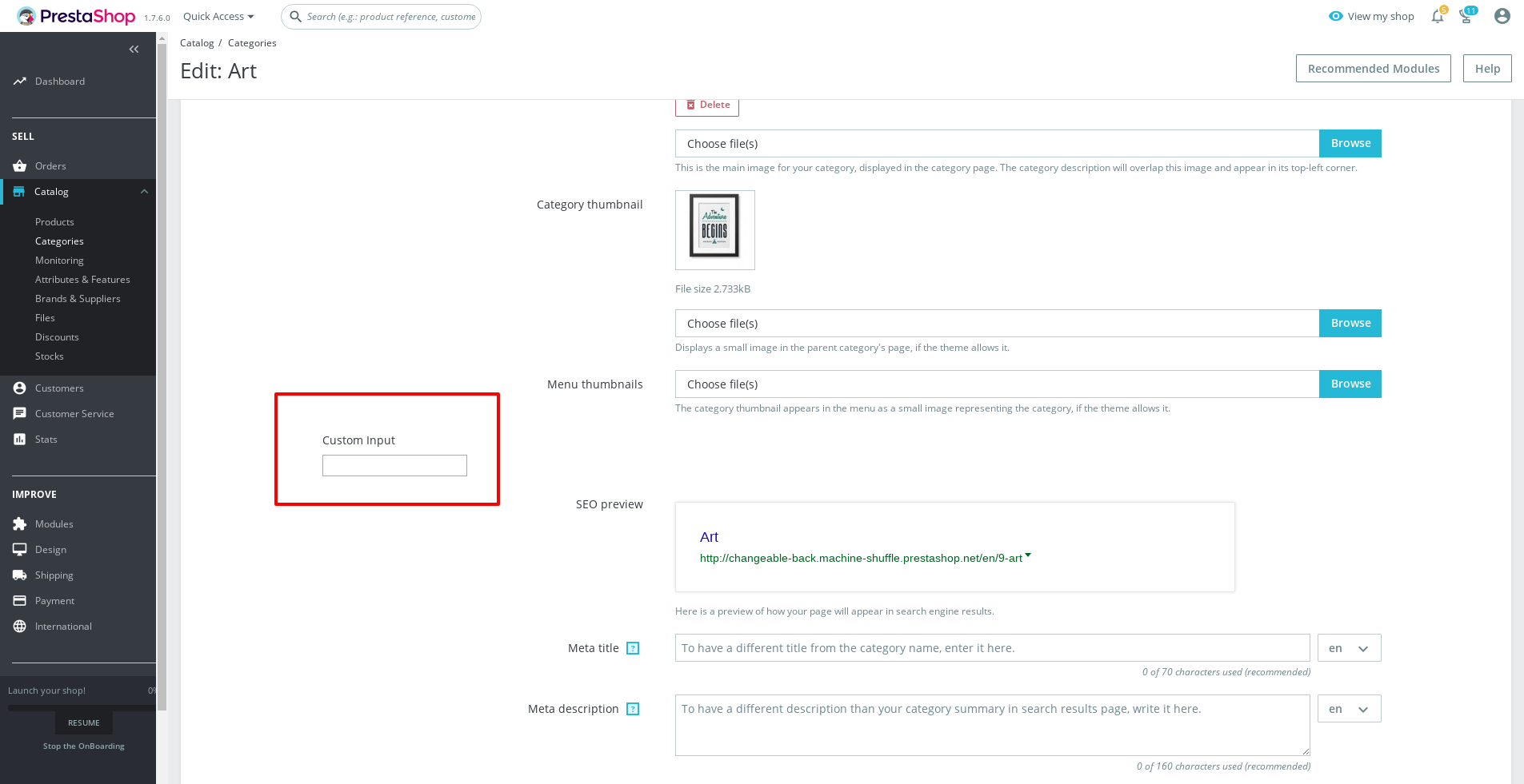 Cannot add a custom field on category add/edit form on PS 1.7.6.0 (Symfony page) · Issue #14735 ...
