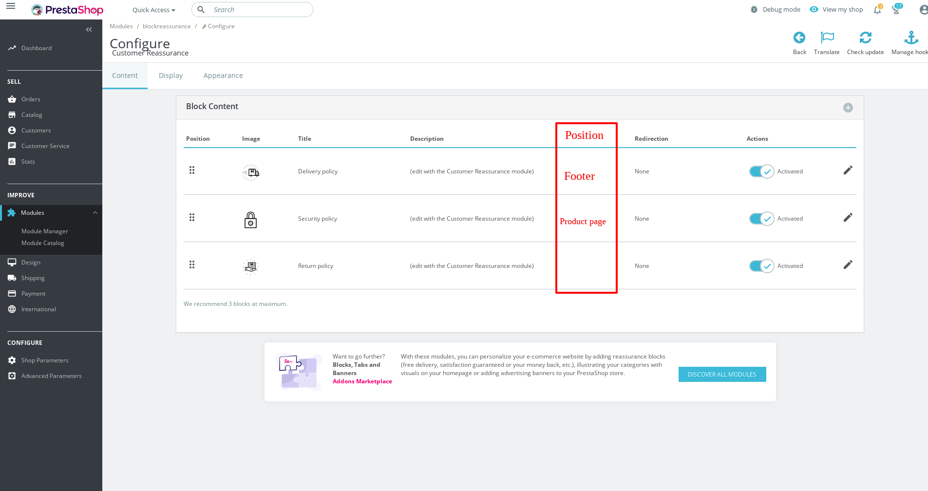 blockreassurance: item by location · Issue #15932 · PrestaShop/PrestaShop · GitHub