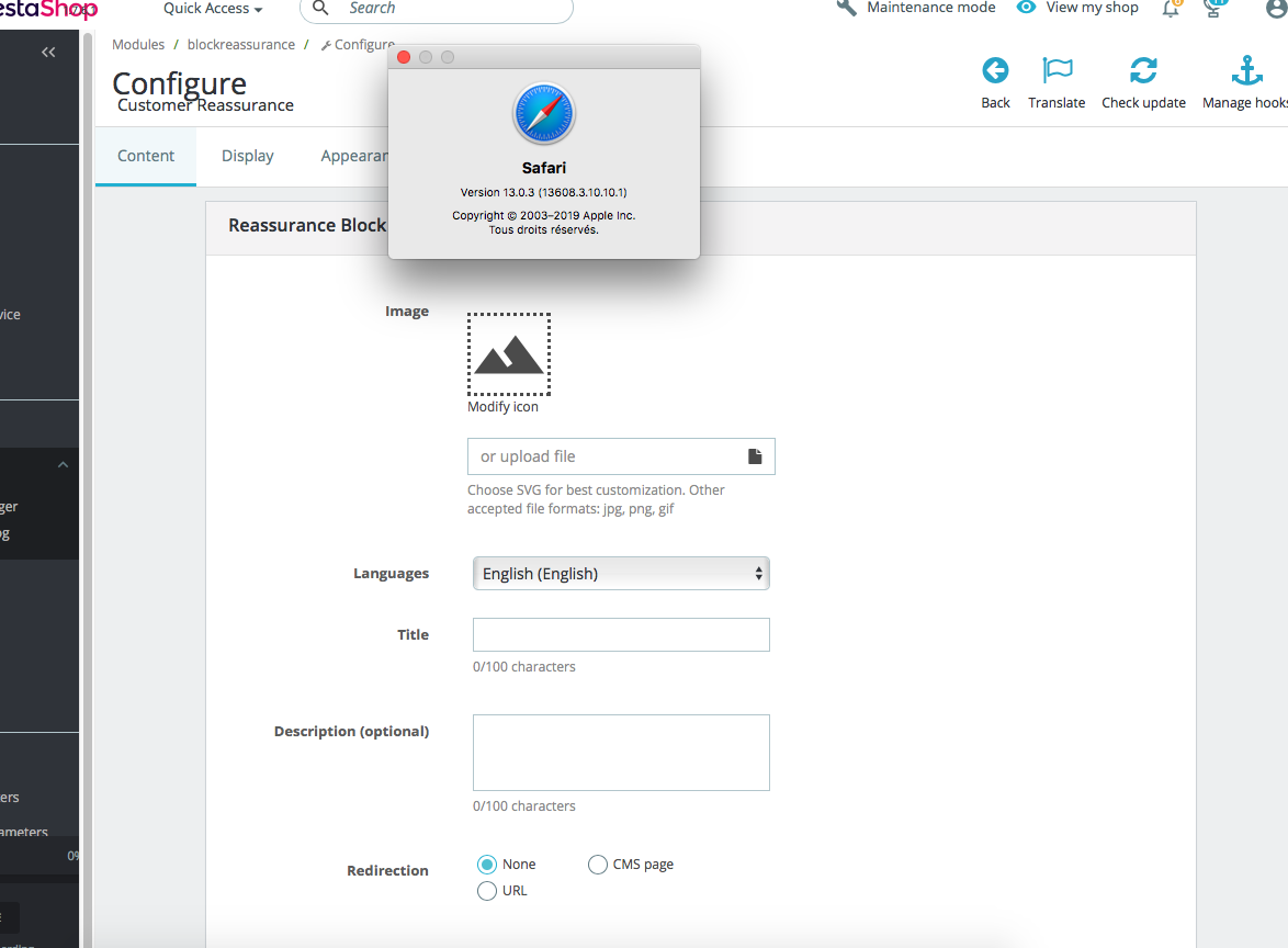 Cannot Save Field Title When Editing A Block In Blockreassurance With Safari · Issue 16152