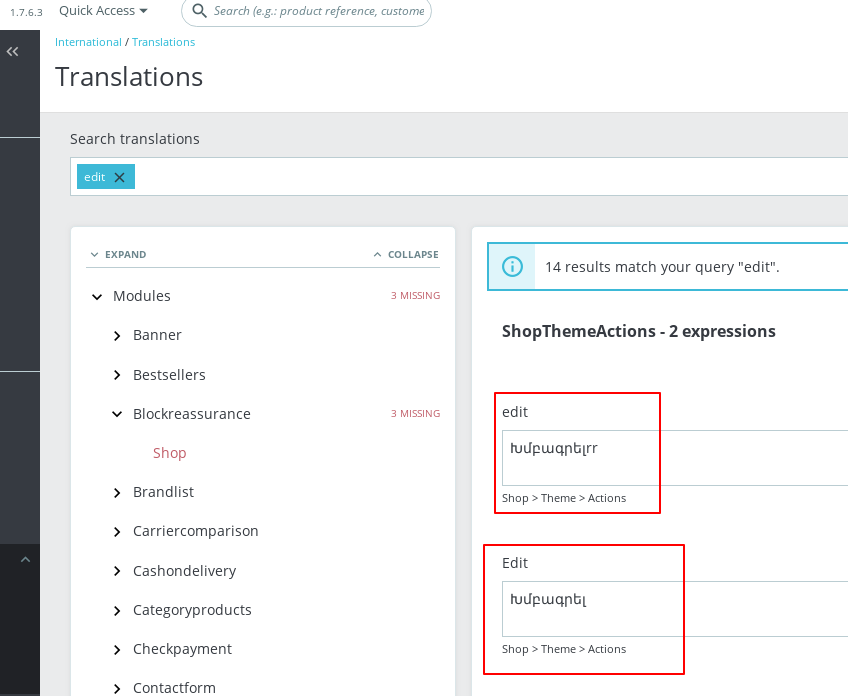 Translation problem, does not translate · Issue #17854 · PrestaShop/PrestaShop · GitHub