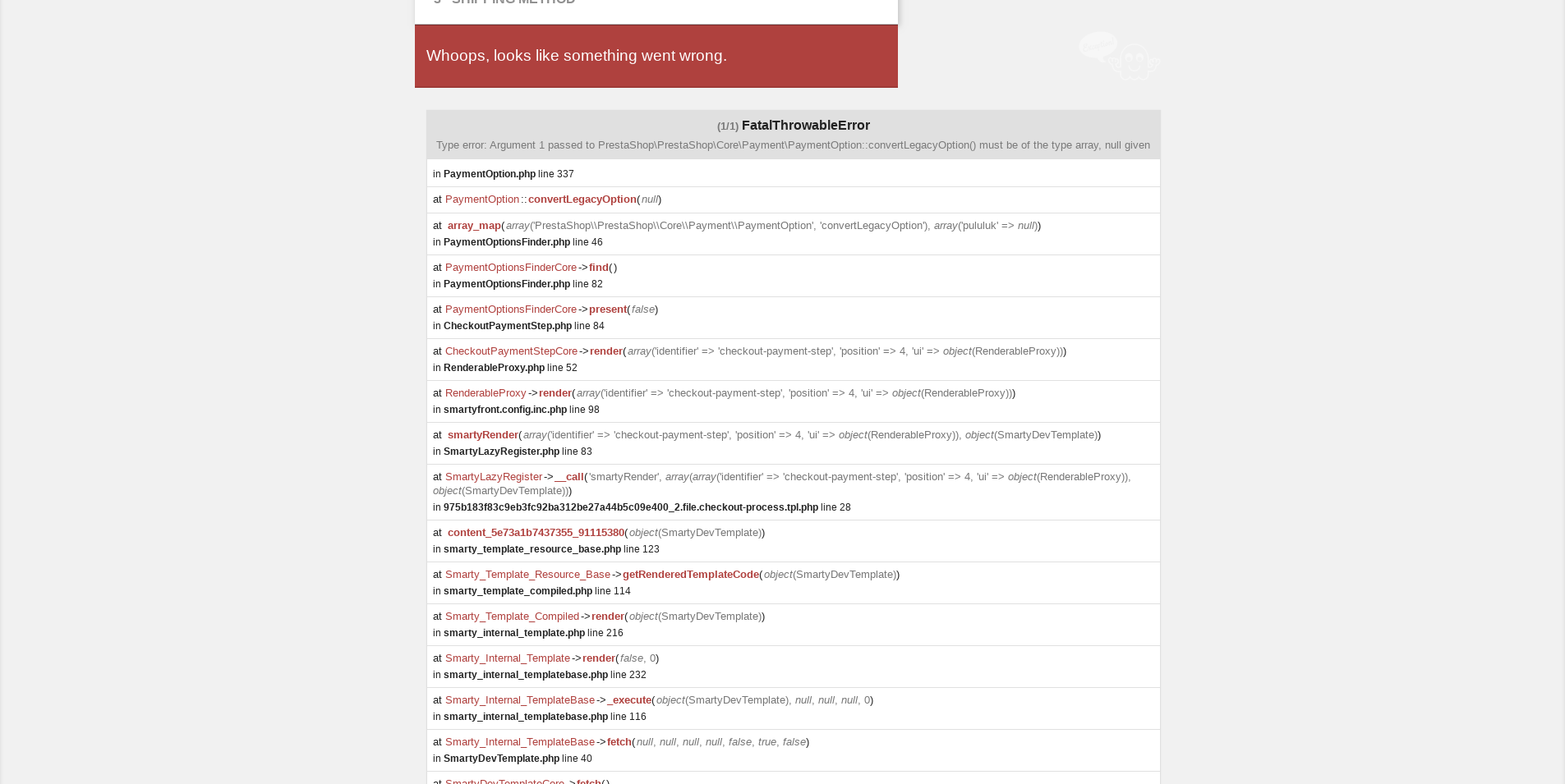[Checkout][FO] Fatal error when module hookDisplayPaymentEU returns another thing instead of ...