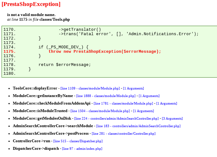 Error on update and hook a module · Issue #18431 · PrestaShop/PrestaShop · GitHub