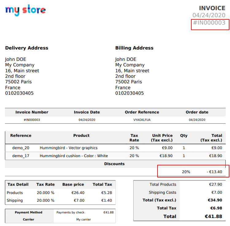 Invoices -A discount is applied on one invoice but it is displayed in ...