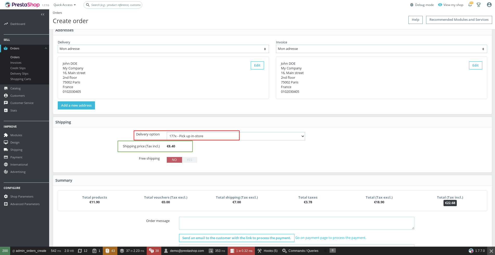 BO - Orders page - Delivery option is NOK · Issue #20793 · PrestaShop/PrestaShop · GitHub