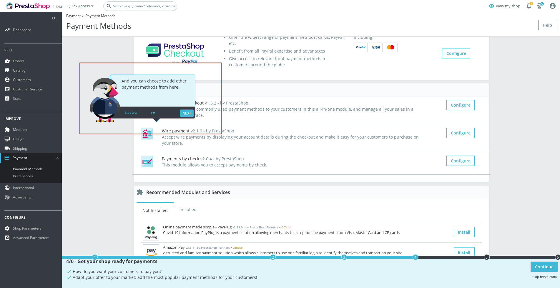 BO - Welcome module - Th pop up onboarding is not displayed in the step4/6 "step2" - mbo ...