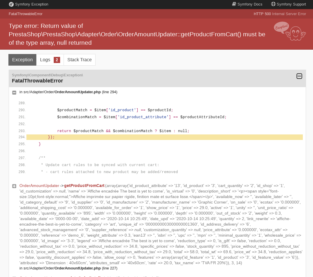 BO - Order - An exception displayed when removing a discount (gift) · Issue #21438 · PrestaShop ...