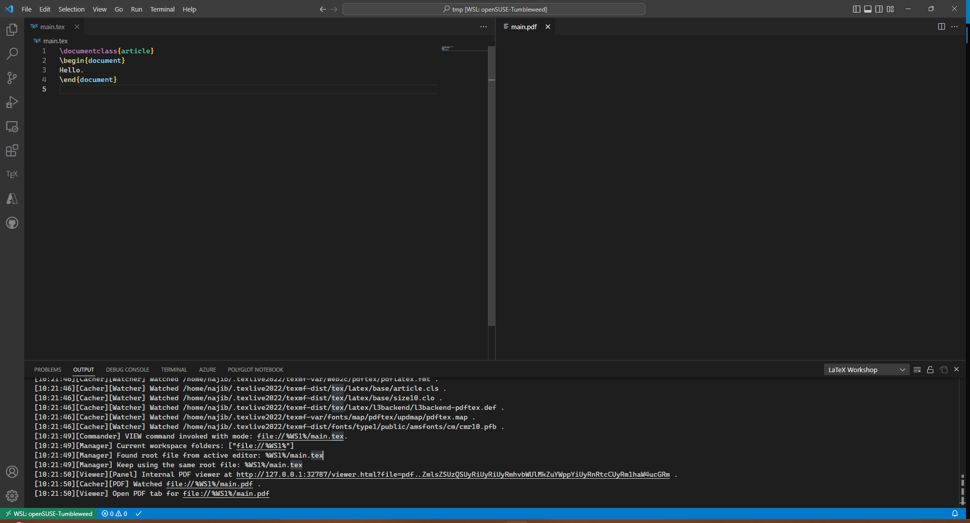 PDF viewer doesn't work · Issue #3664 · James-Yu/LaTeX-Workshop · GitHub