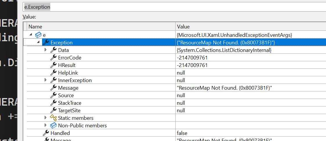 WinUI 3 1.0 Preview 3 is crashing with ResourceMap Not Found. (0x80073B1F) · Issue #6204 ...