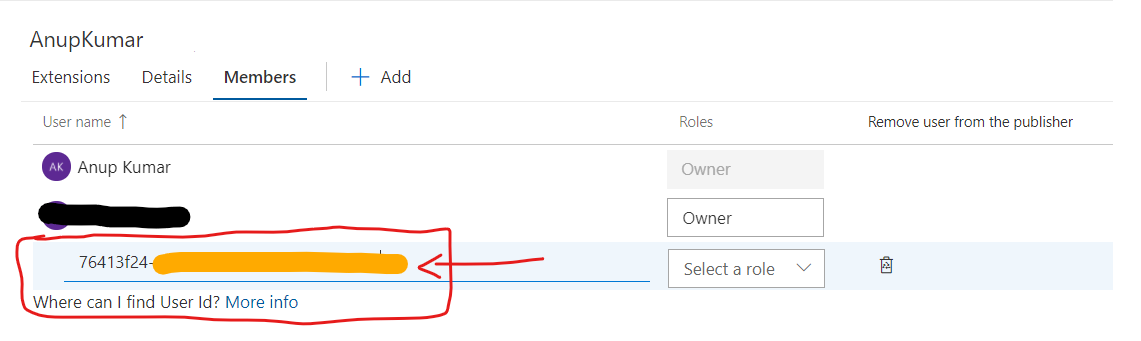 Cannot add new member to extension publisher · Issue #109 · microsoft/vsmarketplace · GitHub