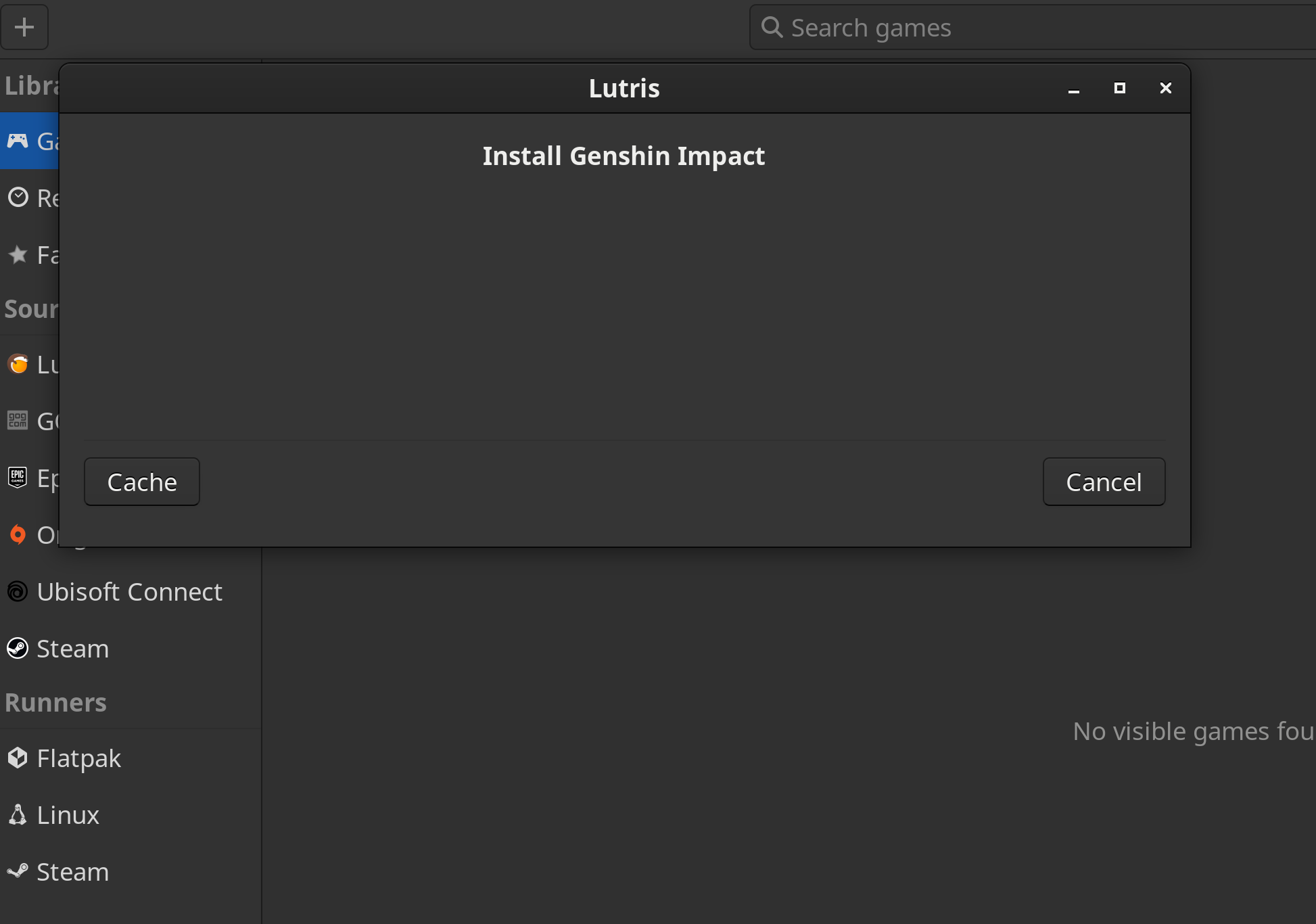 Empty install game dialog when Wine dependency not met · Issue #4533 · lutris/lutris · GitHub