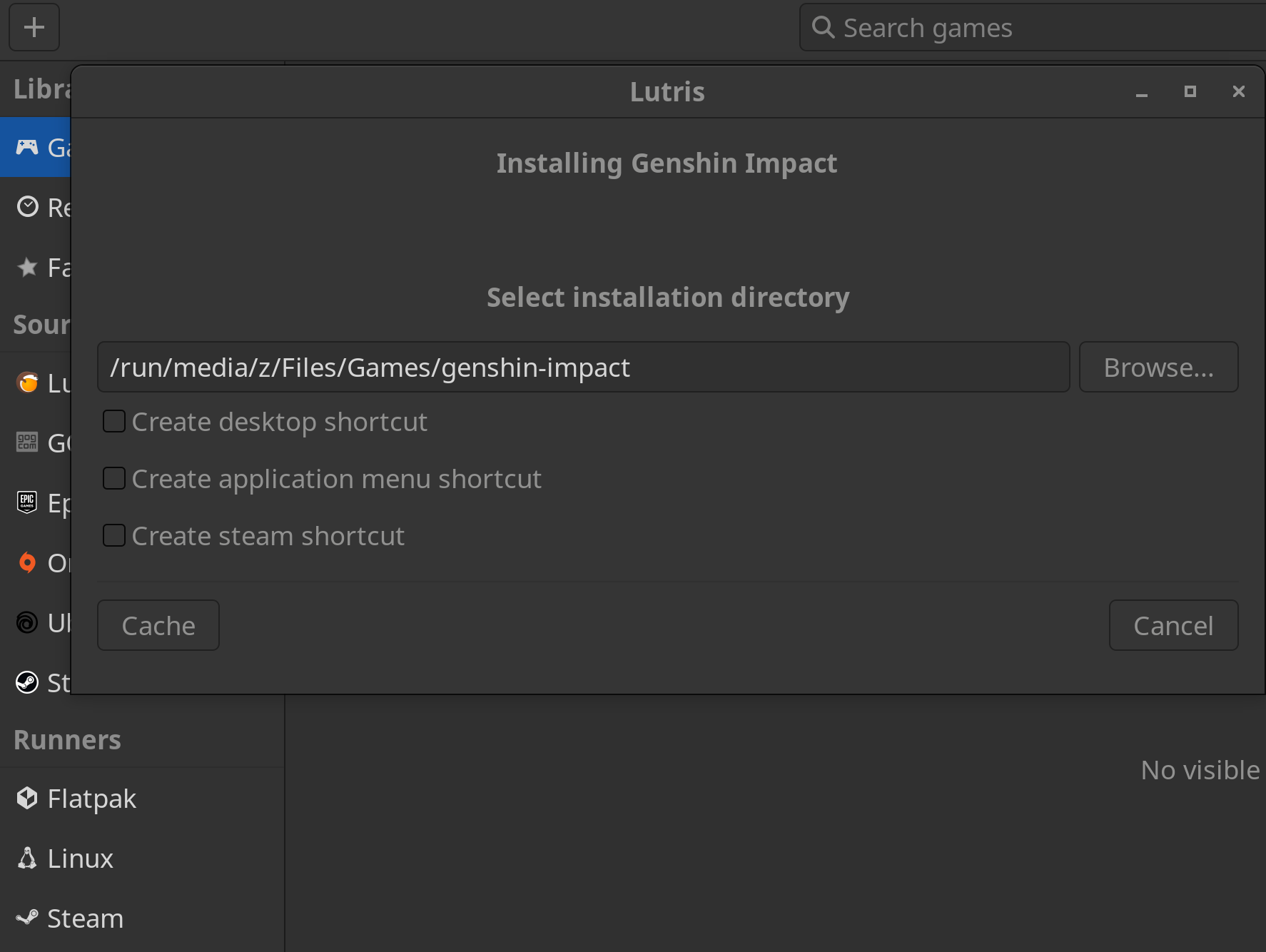 Empty install game dialog when Wine dependency not met · Issue #4533 · lutris/lutris · GitHub