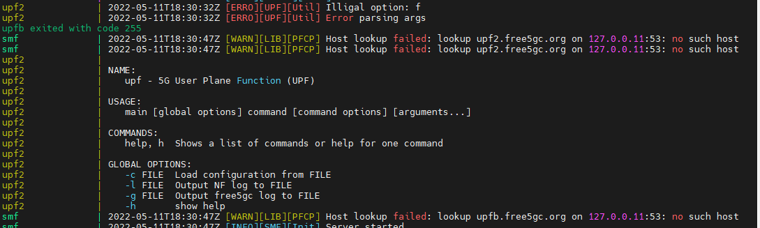 UPF throw errors when more than 10 UE's are connected · Issue #54 · free5gc/free5gc-compose · GitHub