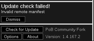 update check failed, invalid remote manifest (?) · Issue #720 · PathOfBuildingCommunity ...