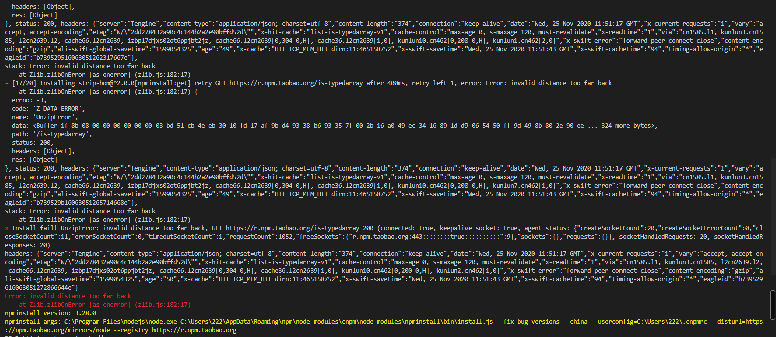 nuxt.js 项目 cnpm install 报错，npm install 则正常 · Issue #333 · cnpm/cnpm · GitHub