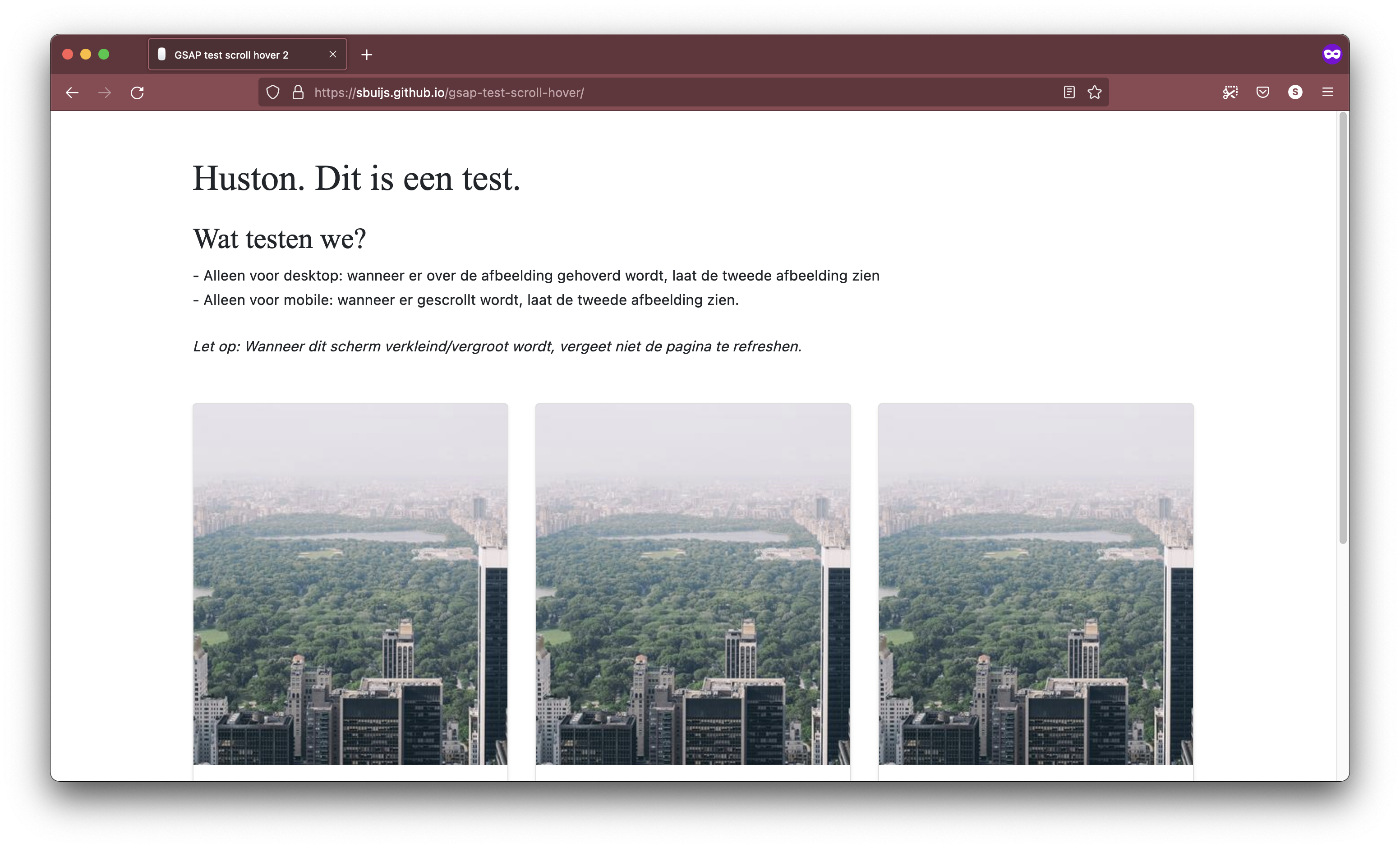GitHub Sbuijs gsap test scroll hover Test With GSAP Animate On 