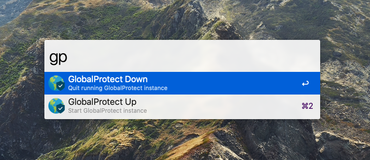 GitHub - schoenkaft/globalprotect-alfred-workflow: Alfred 3 workflow to ...