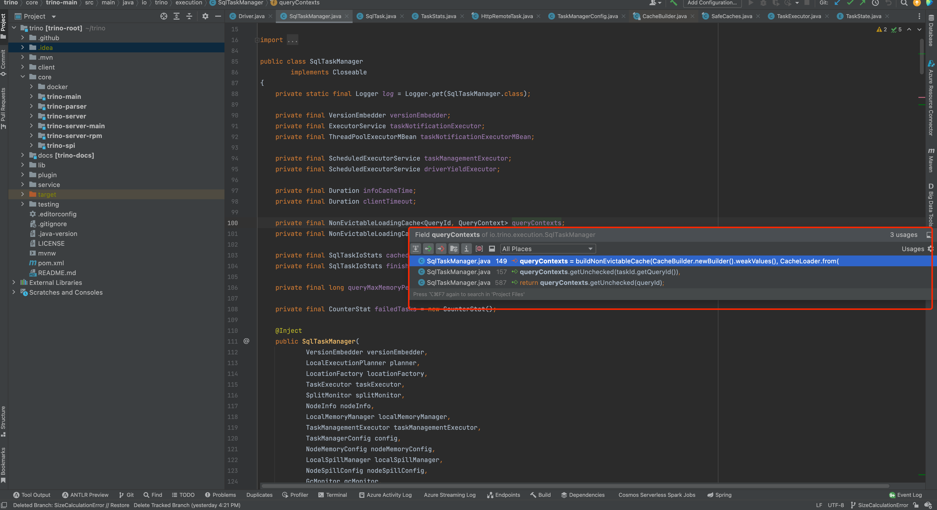 Memory Leak In Querycontexts Of Sqltaskmanager · Issue 11761 · Trinodbtrino · Github