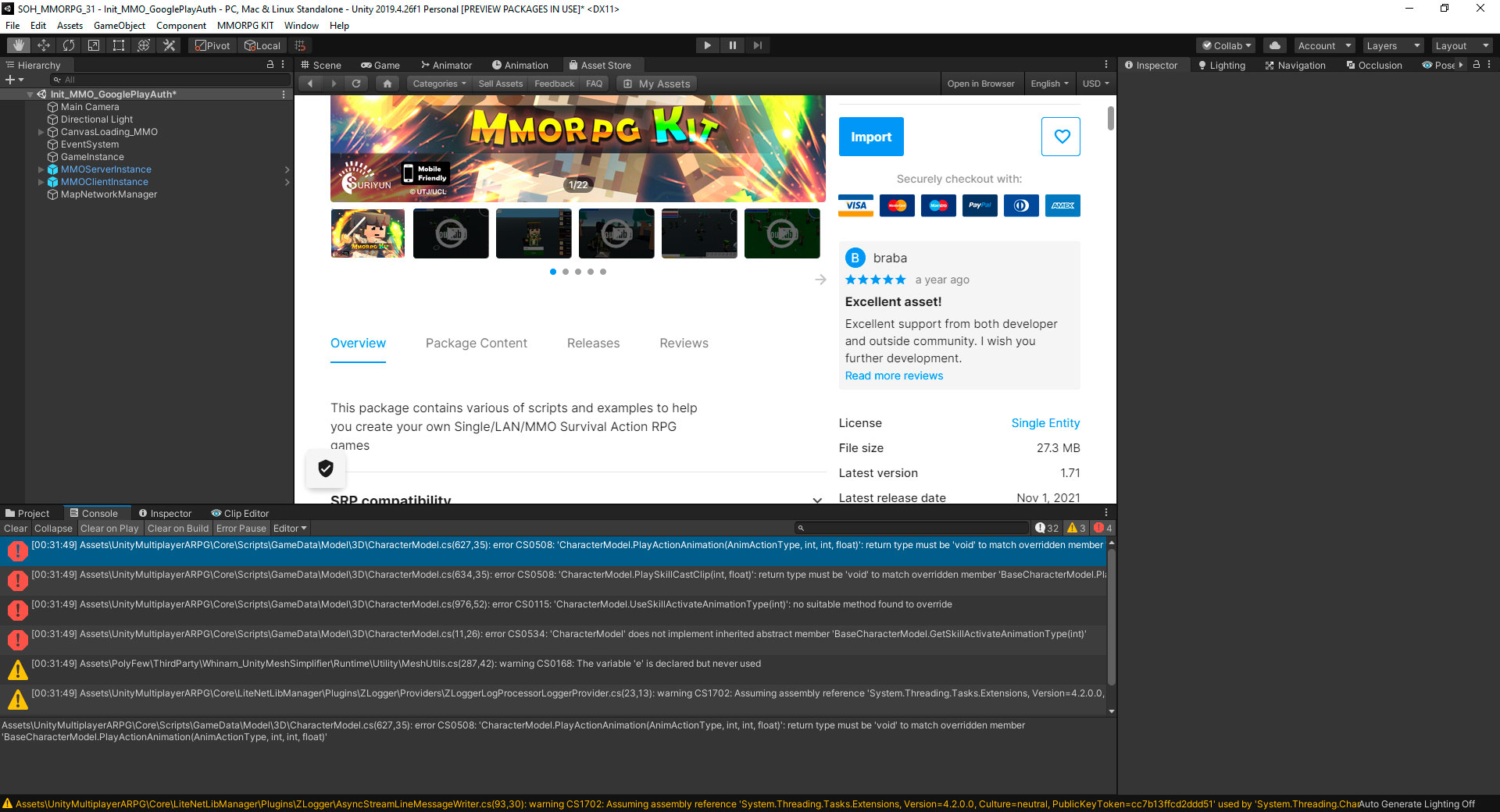 Problems when upgrading to 1.71 · Issue #1242 · suriyun-production/mmorpg-kit-docs · GitHub