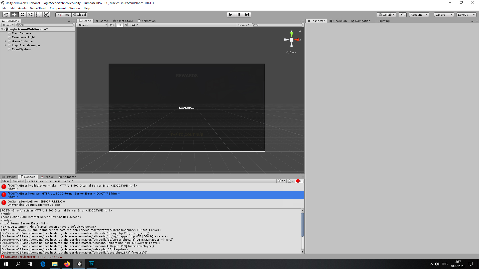 500 Internal Server Error · Issue #69 · suriyun-production/turnbase-rpg-docs · GitHub