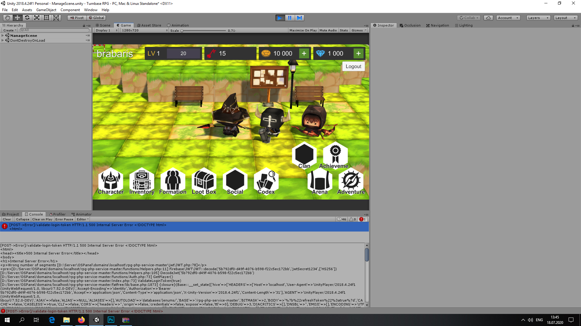 500 Internal Server Error · Issue #69 · suriyun-production/turnbase-rpg-docs · GitHub