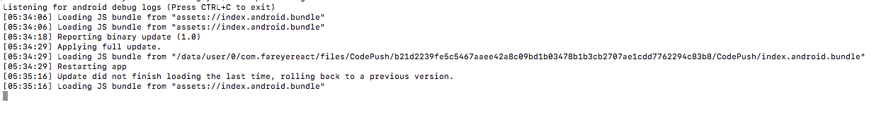 Code Push app update does not apply in RN 0.57.1 · Issue #1420 ...