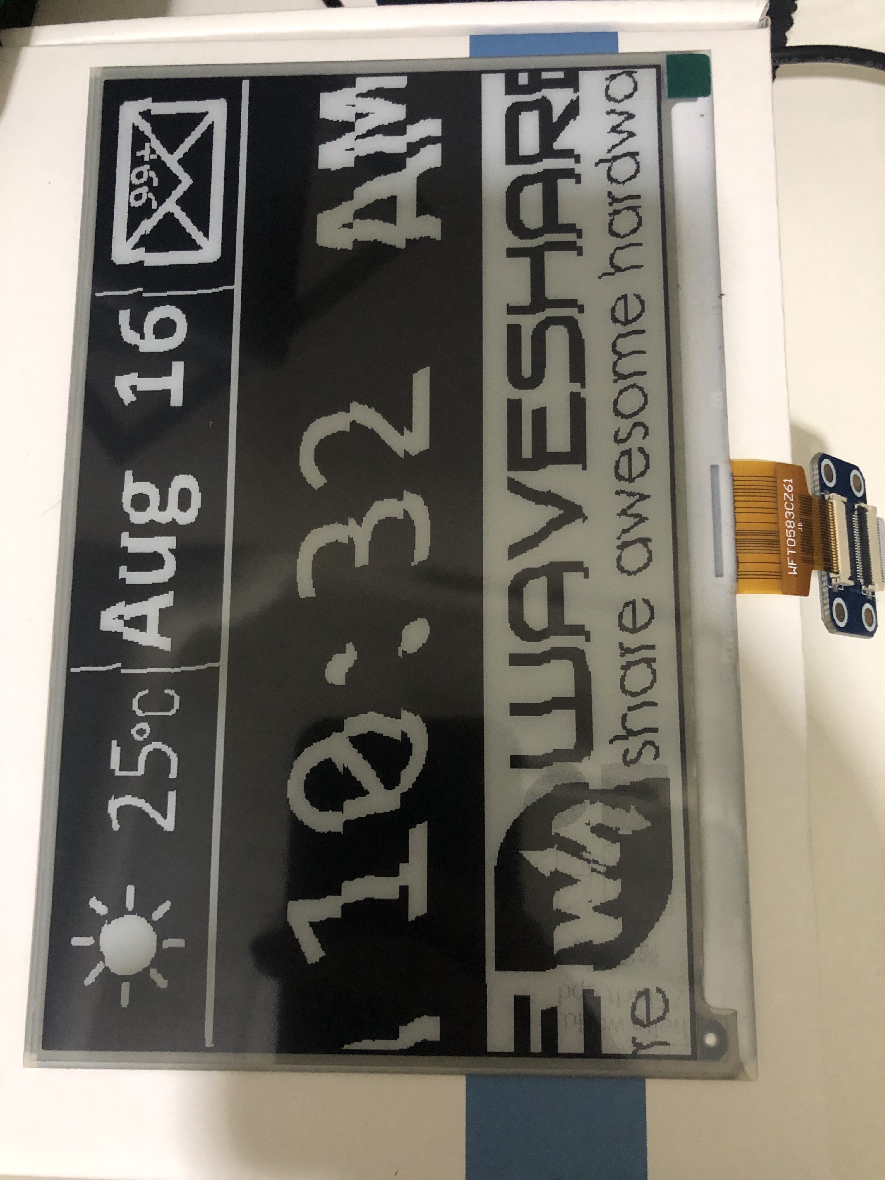 Screen Tearing - Epd_7in5_V2 with Raspberry Pi Hat · Issue #154 · waveshareteam/e-Paper · GitHub