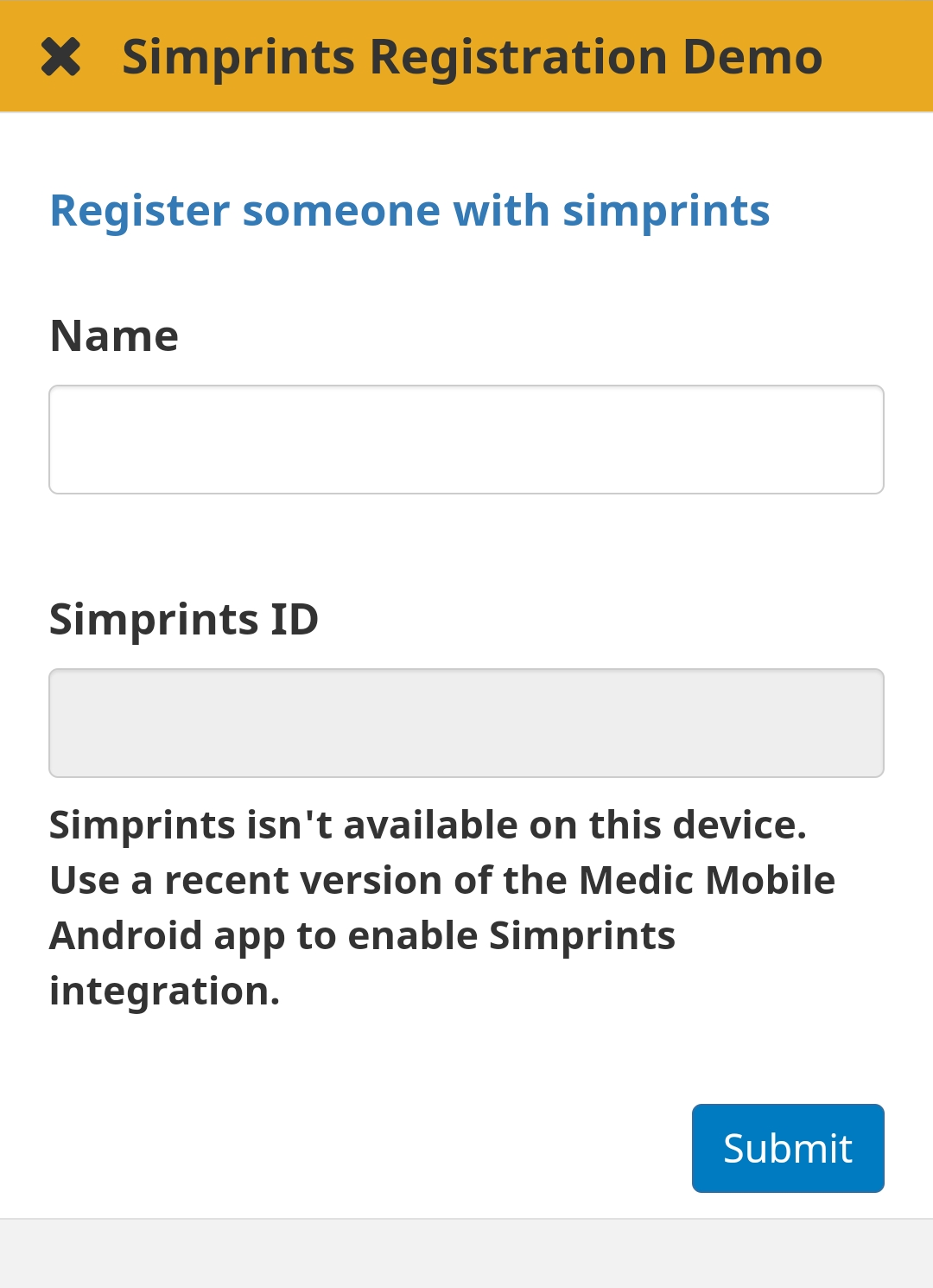 Simprints integration is not working · Issue #204 · medic/cht-android · GitHub