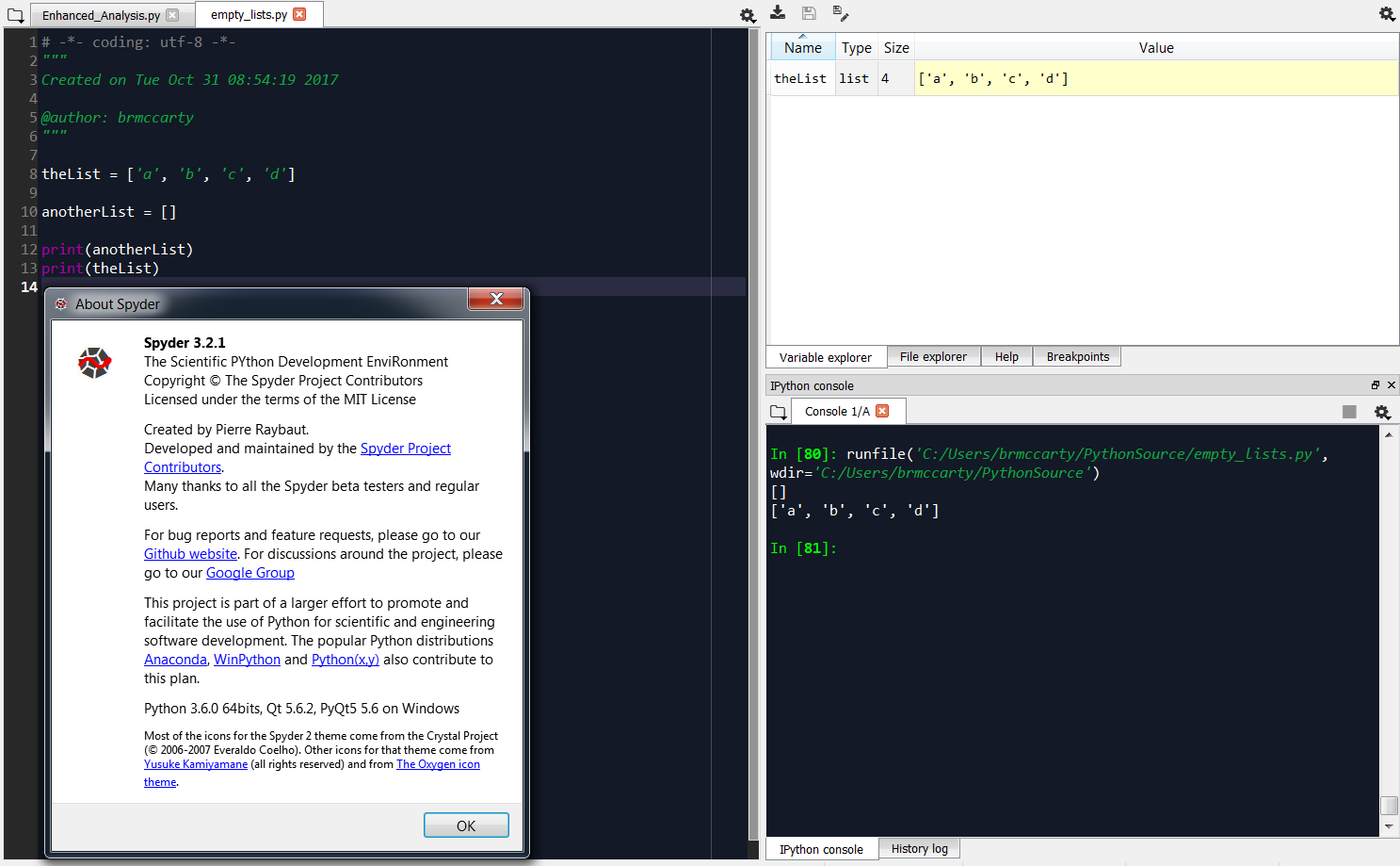 Variable explorer does not show empty lists. · Issue #5622 · spyder-ide ...