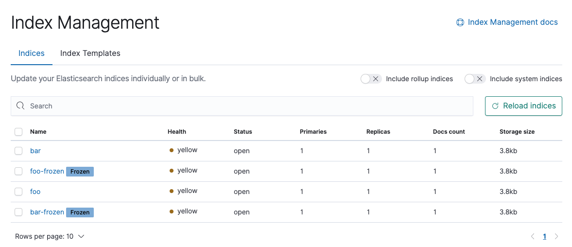Index Patterns Frozen Indices Do Not Display During Index Pattern Creation · Issue 61368