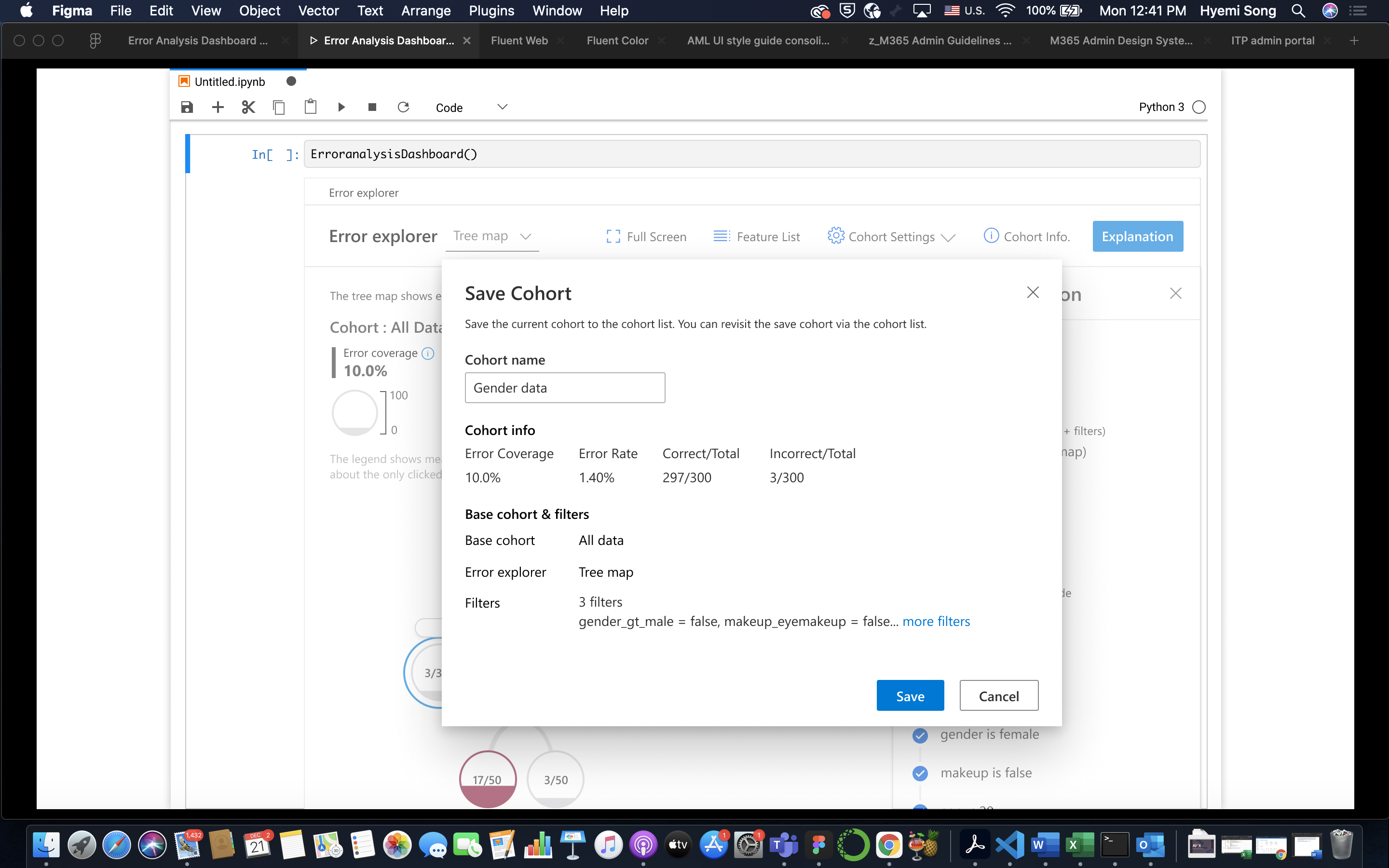 [Error Analysis] After saving a cohort, display a msg bar. · Issue #242 ...
