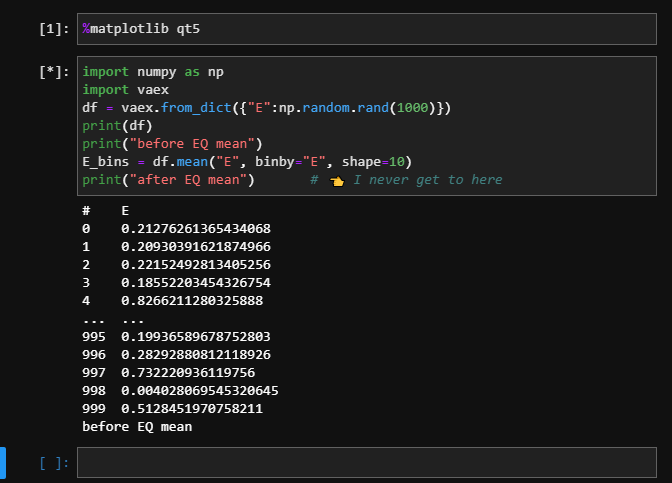 Vaex process stuck in the Spyder IPython console (only) · Issue #16183 ...