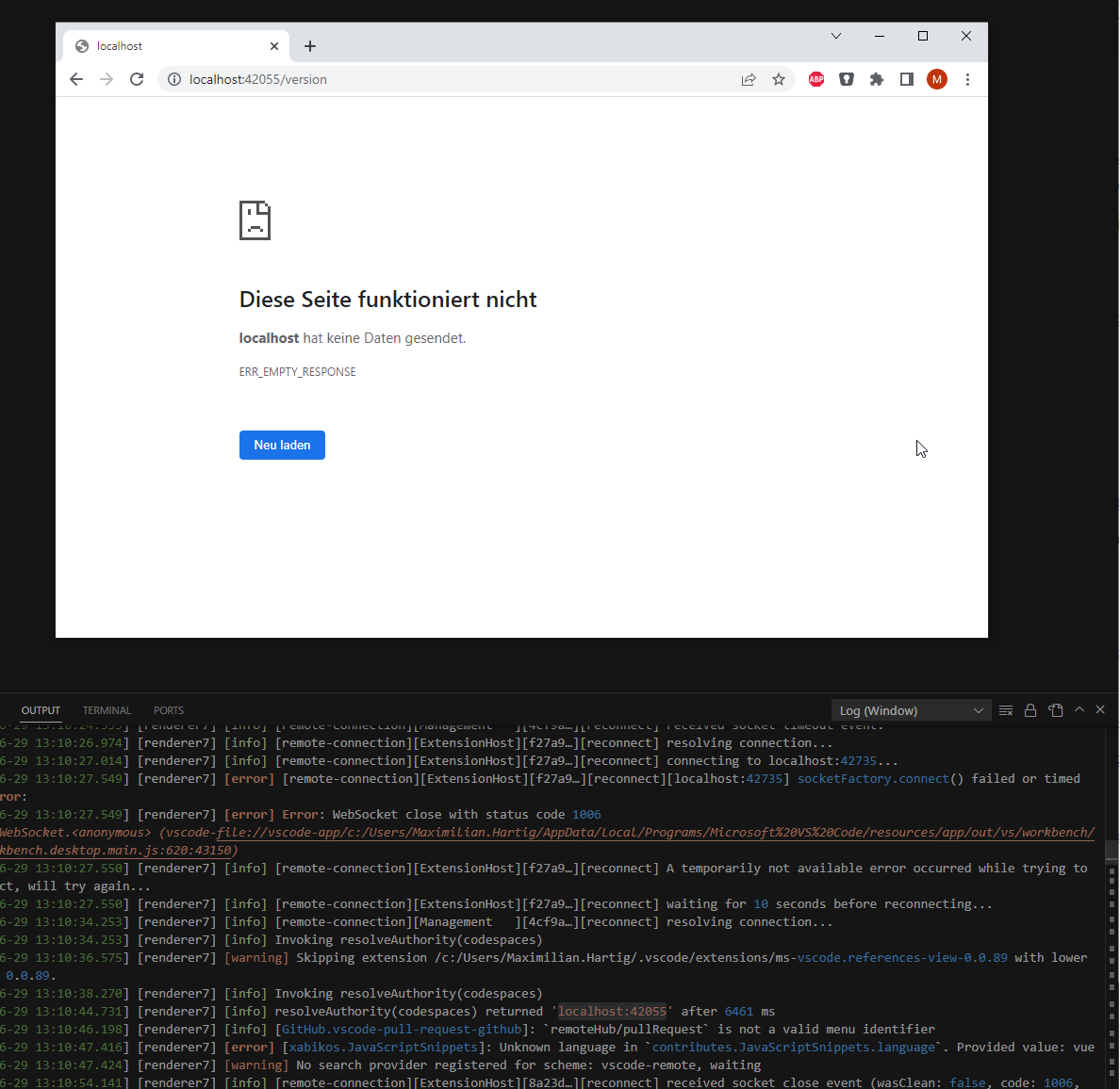 Remote connection cannot be established · Issue #152234 · microsoft/vscode · GitHub